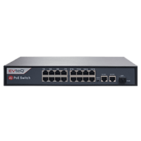 EVteQ 16 Ports PoE Switch | EV-16F-2UG-1S